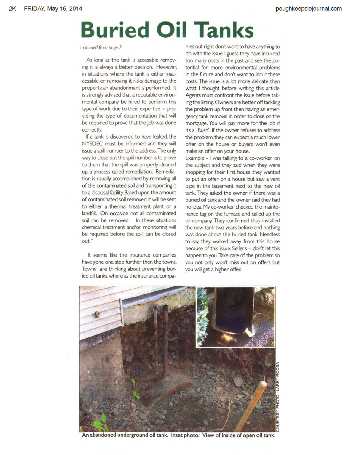 Buried Oil Tanks - What was Once Acceptable, is No Longer - Enviro ...