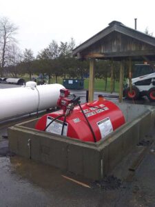 Replacing 500 Gallon Gasoline Tank With New 500 Gallon Tank